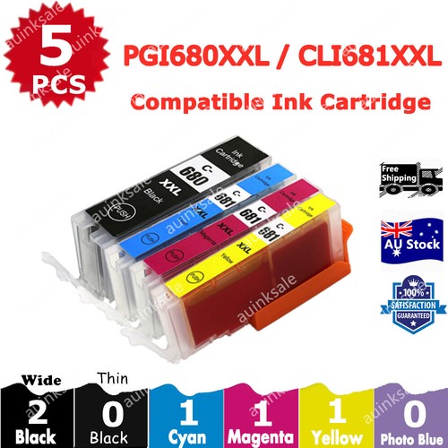 5x Generic Canon 680XL 681XL Ink For TR7560 TR8560 TS6160 TS8160 TS9160 ...