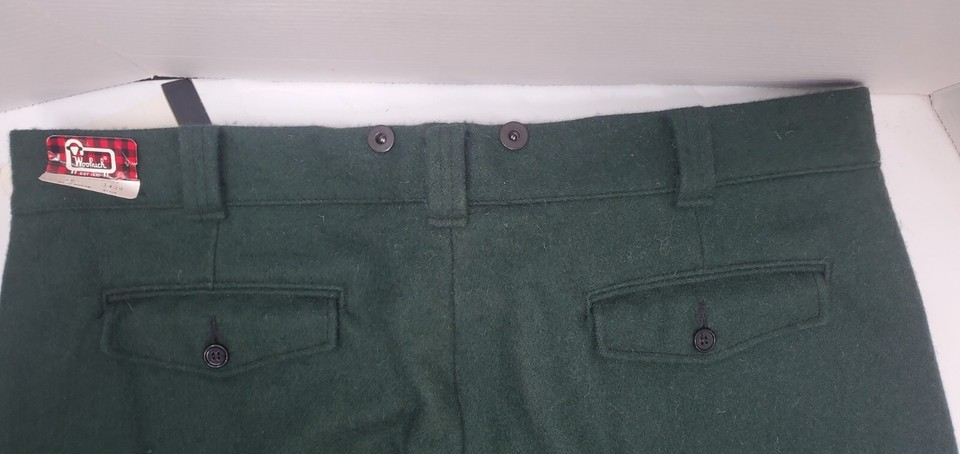 New Vintage Woolrich Made In USA Malone Wool Pants Size 46 Unhemmed ...