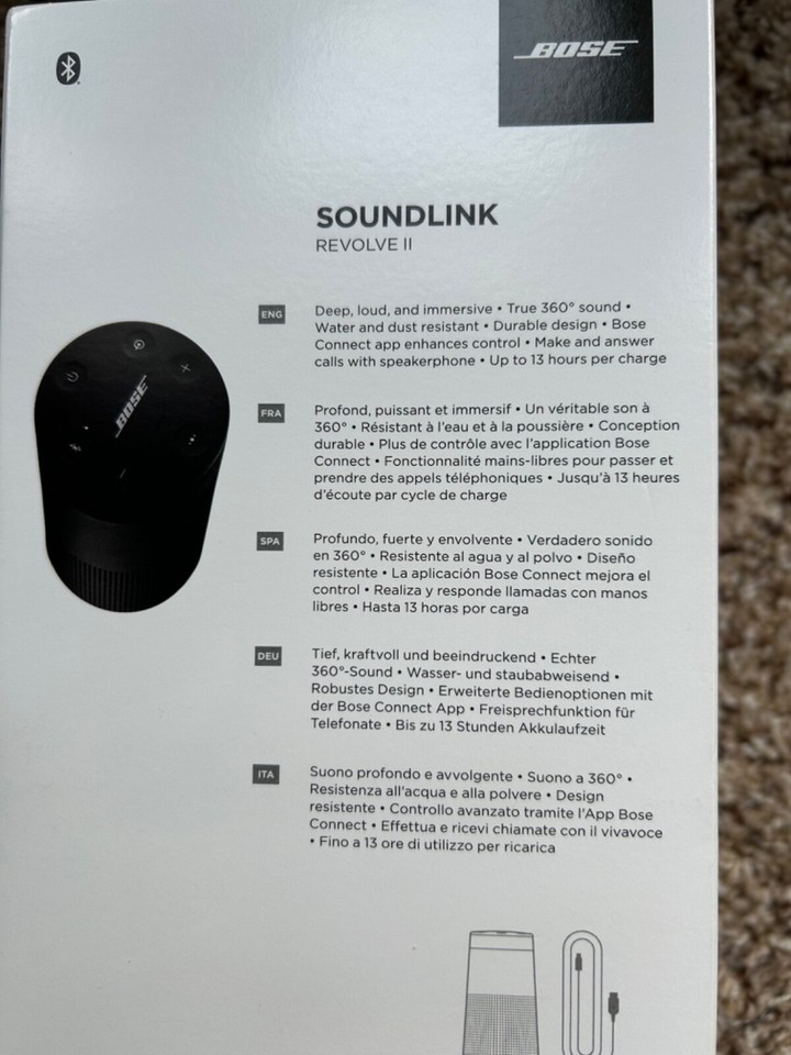 Bose SoundLink Resolve Black Speaker (Second speaker) | eBay