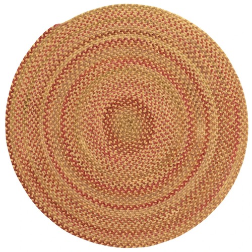 Capel Rugs American Classic Gold Multi Wool Blend Country Braided Round ...