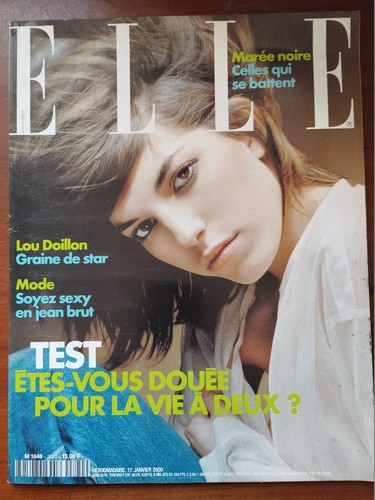 ELLE Magazine 17/01/2000; Lou Douillon/ Julien D'ys/ lingerie/ Jean ...