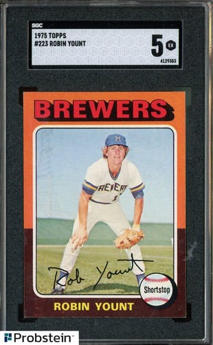 1975 Topps #223 Robin Yount Milwaukee Brewers RC Rookie HOF SGC 5 EX | eBay