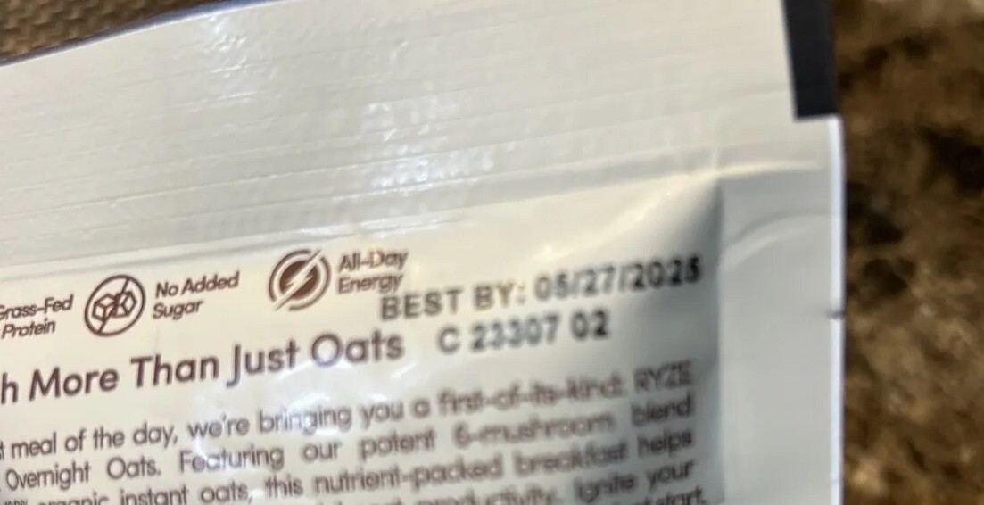 RYZE ORGANIC MUSHROOM OVERNIGHT OATS Box of 14 PROTEIN OATMEAL SERVINGS ...