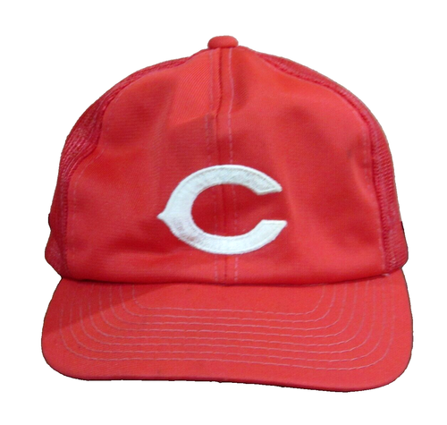 Vintage Cincinnati Reds Baseball Cap Mat Mesh Snapback Sports ...