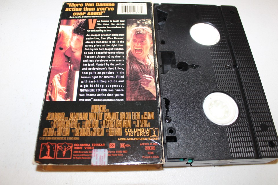 Nowhere to Run (VHS 1993) Jean-Claude Van Damme, Rosanna Arquette ...