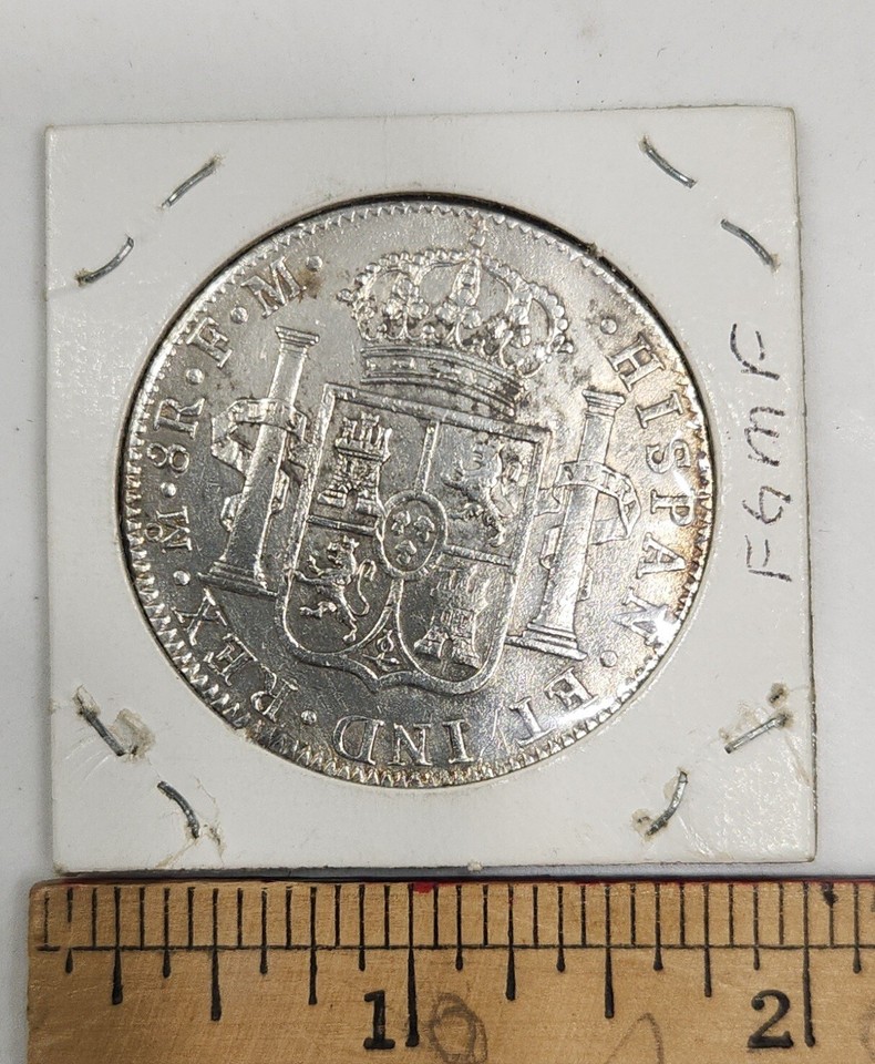 1797 Mexico Spanish Colony 8 Reales Colonial Silver Coin Carolus IIII ...