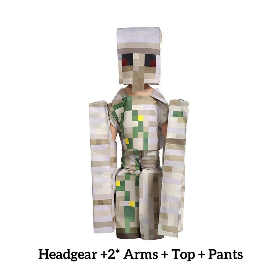 Kids Mine craft Villager Cosplay Outfits Costume Book Week Fancy Dress ...
