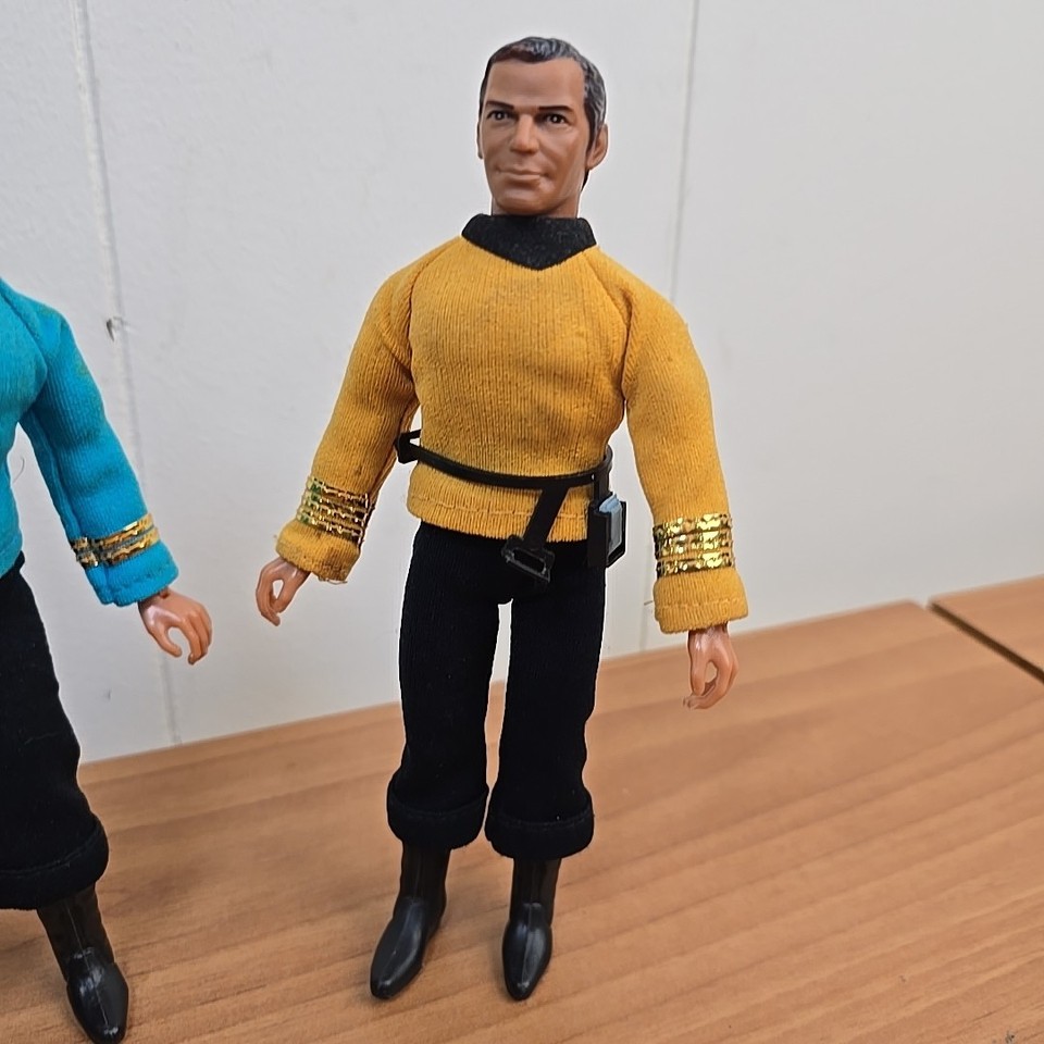 1974 Mego Star Trek Action Figures Cpt Kirk with Communicator & Spock ...