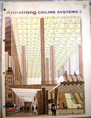 ARMSTRONG CORK CO. Perforated ASBESTOS Board Ceiling Tile Catalog 1960 ...
