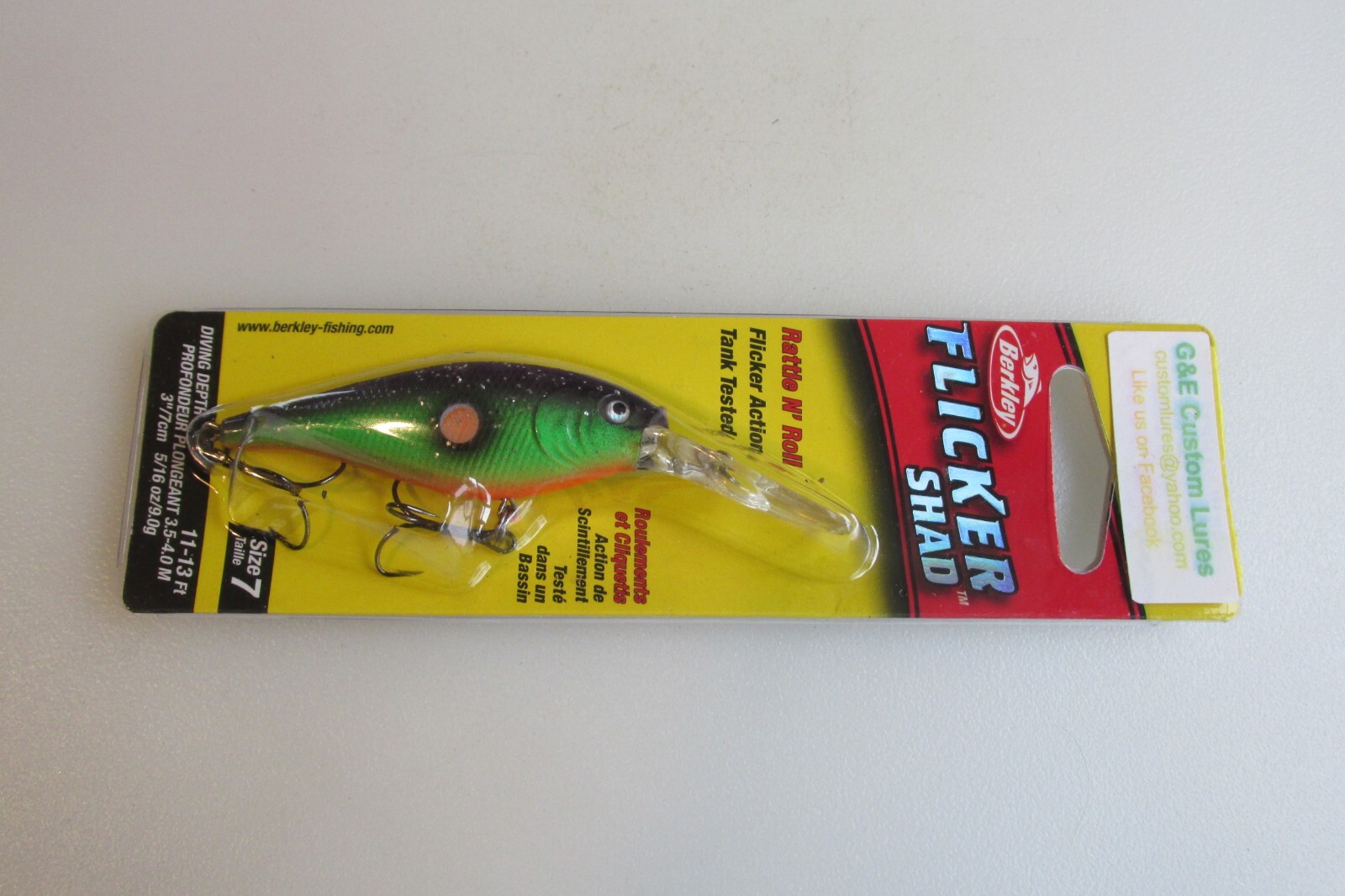 Drawer #42 Berkley Flicker Shad Size 7 G & E Custom Color New In ...
