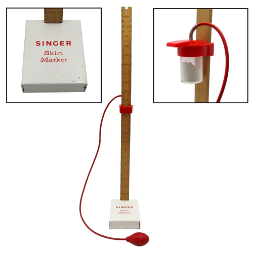 Vintage Singer Skirt Marker 24" Adjustable Ruler Chalk Marks Hem Line ...