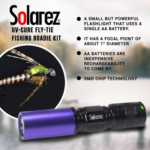 SOLAREZ ROADIE KIT - Fly Tying UV Resin & Cure Light - Thin, Thick ...