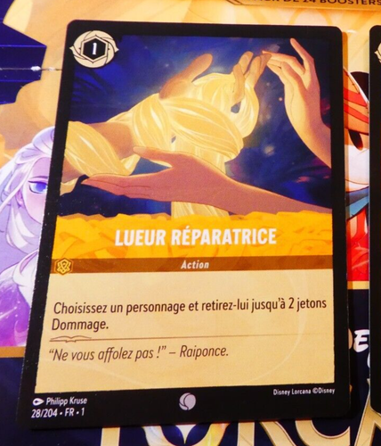 LORCANA TRADING CARD GAME DISNEY CHAPITRE 1 CARTE LUEUR REPARATRICE 28/ ...