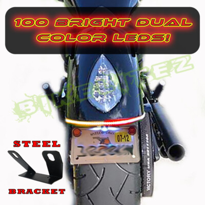 Victory Vegas CLEAR LED Integrated Light Bar w Tag Mount Brake Turn ...