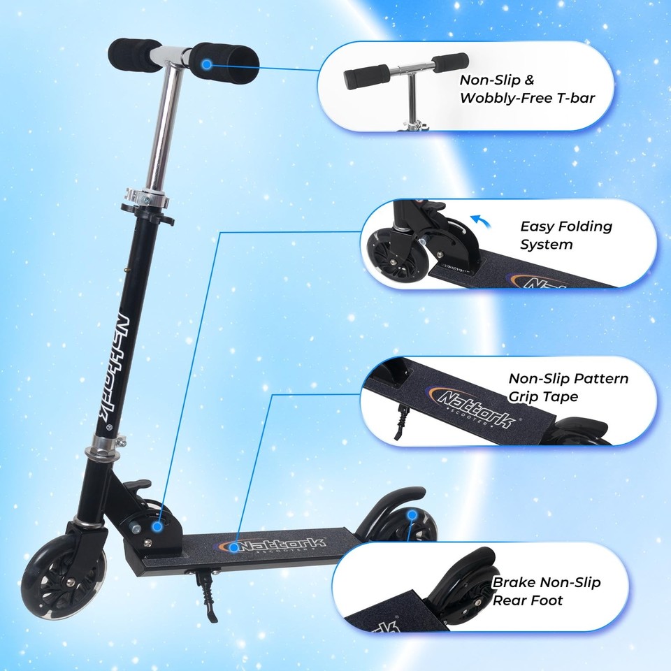 Nattork Scooter for Kids Ages 3-8 – Kick Scooters Large, Navy Blue | eBay