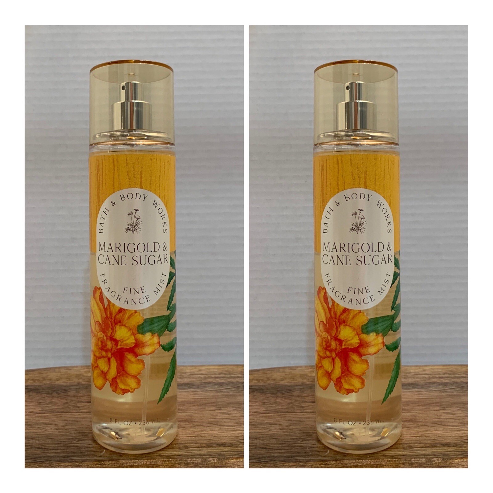 2~Bath and Body Works MARIGOLD & CANE SUGAR Fine Fragrance Mist ~ 8 fl ...