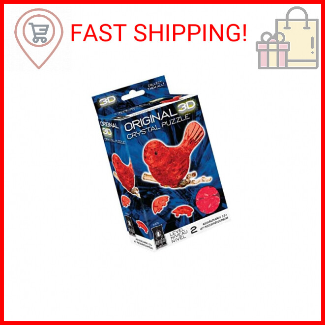 BePuzzled Original 3D Crystal Jigsaw Puzzle - Bird Animal Assembly ...