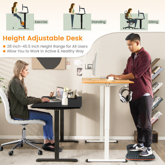Electric Standing Desk Adjustable Stand up Computer Desk Anti-collision ...