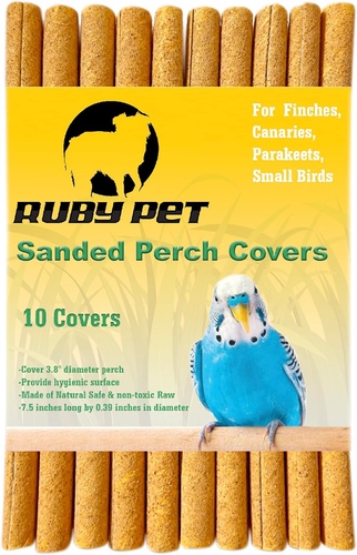 Sanded Perch Covers for Parakeets, Lovebirds, Finches, Canaries, Small ...