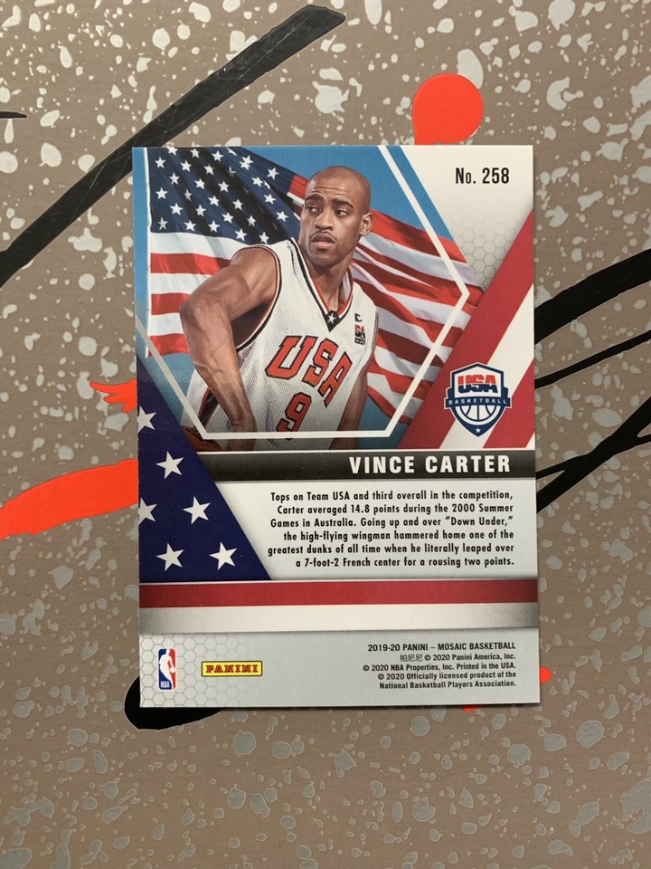 Vince Carter 2019-20 Panini Mosaic USA Basketball Card No. 258 Toronto ...