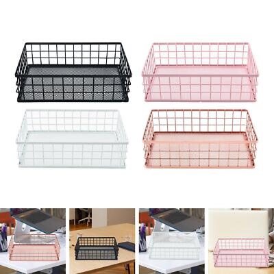Desktop Storage Basket Ornaments Sundries Organizer Mesh Storage Box ...