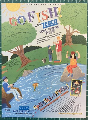 Vintage Zebco Advertisement Power Rangers Fishing Bobber Reel Casting ...