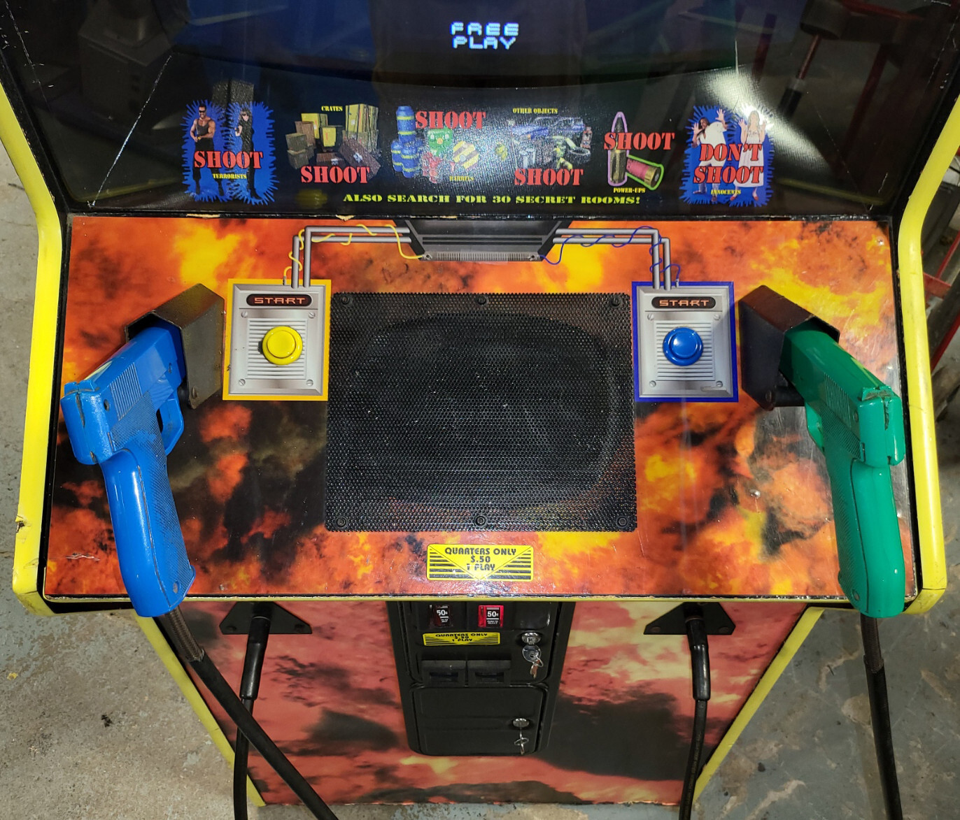 Maximum Force Full Size Arcade Gun Shooting Video Game Machine - WORKS ...