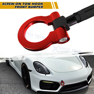 Set Red Sporty Style Aluminum Tow Hook Ring For Porsche Panamera ...