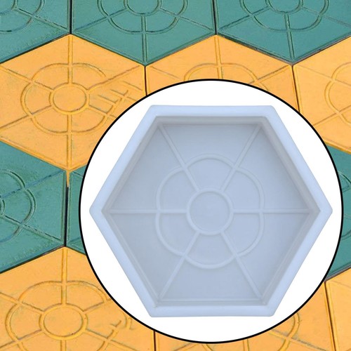 Hexagon Paving Mould Decorate Cement Molds for Outdoor Backyard Floor ...