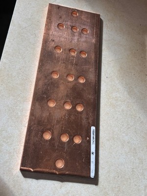 Erico EGBA14412CC Ground Bus Bar (BAR ONLY) 1/4"x4"x12" 15 holes (R2 ...