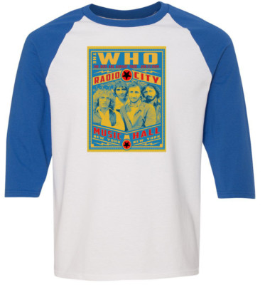 the WHO T SHIRT mod rock 60s british invasion raglan all sizes s m lg ...