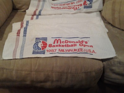EXTREMELY RARE VINTAGE TOWEL FROM NBA MILWAUKEE BUCKS McDONALDS OPEN | eBay