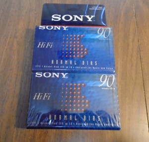 2 Pack of Sony Hi Fi 90 Minute Blank Audio Cassette Tapes Normal Bias ...