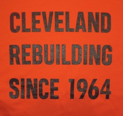 Cleveland Rebuilding Since 1964 T-Shirt Orange Shirt Brown Ink Football ...