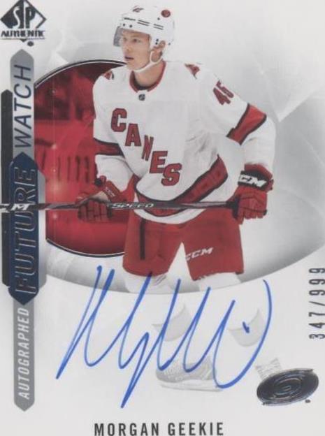 2020-21 SP Authentic - Autographed Future Watch Morgan Geekie #185 /999 ...
