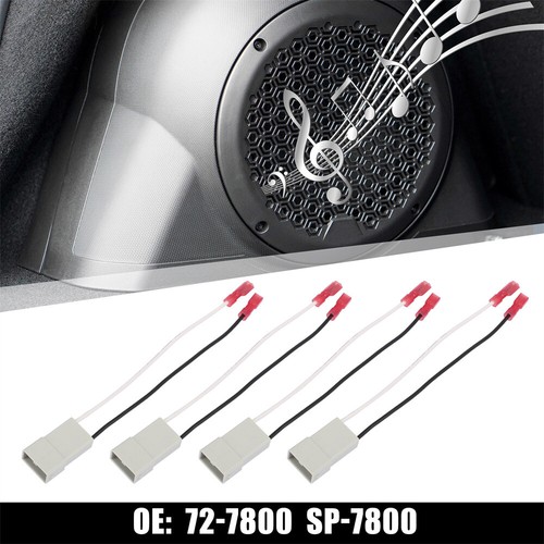 4 Pcs Speaker Wires Harness Connector 72-7800 SP-7800 For Honda/Acura ...