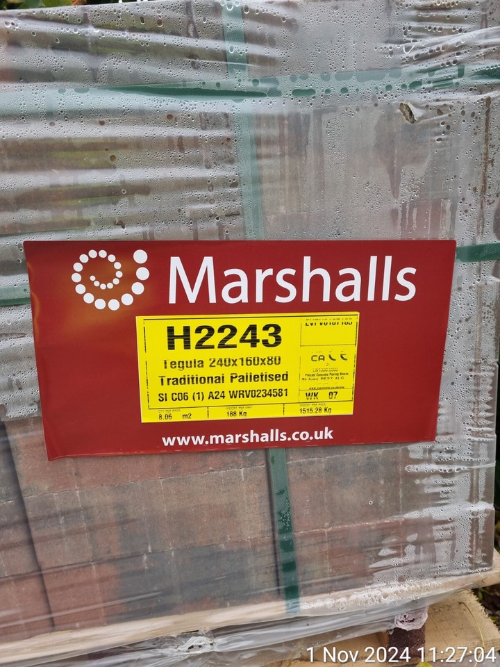 (1 PACK)MARSHALLS TEGULA TRADITIONAL COLOUR BLOCK PAVING MIXED SIZES ...