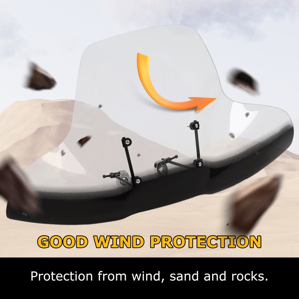 2-Tone Utility Windshield For Honda FourTrax Rancher Foreman Yamaha ...