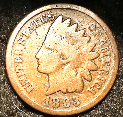 1892,1893, Native American Indian Head penny Rare FULL DATE eye appeal ...