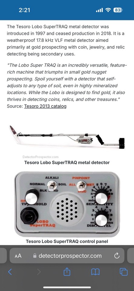 Tesoro lobo metal detector | eBay