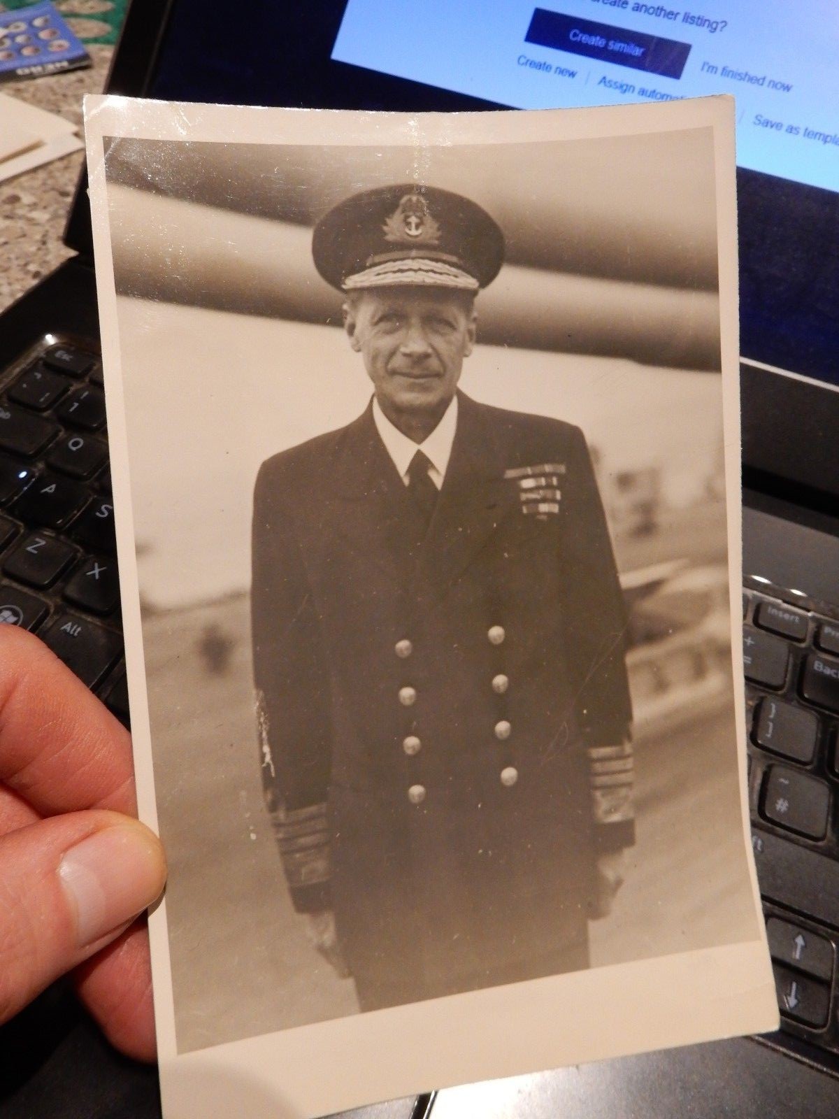 Admiral Moore on flagship HMS Duke of York at Scapa Flow ORKNEY ...