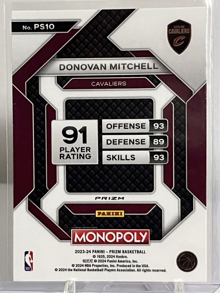 2023-24 Panini Prizm Monopoly - Purple Wave - Donovan Mitchell PS10 ...