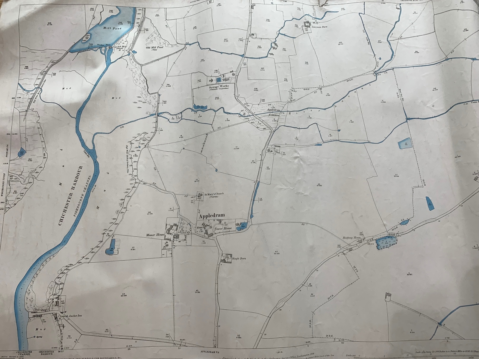 ORIG LARGE SCALE OS MAP CHICHESTER DIV LX 10 1898 | eBay UK