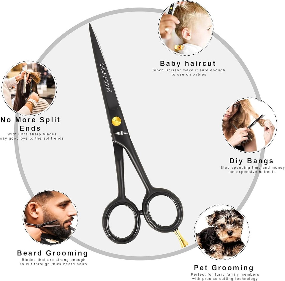 Professional 6" Hairdressing Scissor Sharp Hair Cutting For Barbers ...