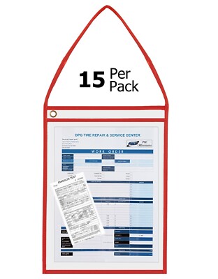 Auto Repair Ticket Holders: 9 x12 Heavy Duty Work Order Holder Strap ...