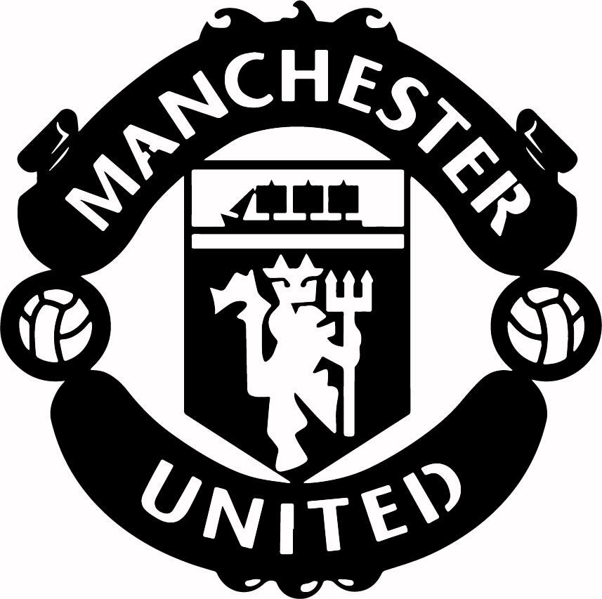 Manchester United Logo Black And White Vector
