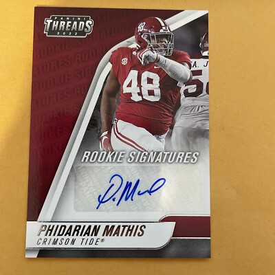 Phidarian Mathis 2022 Panini Chronicles Threads Rookie RC Auto ...