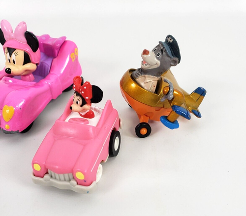 3 Disney Minnie Mouse Talespin Baloo diecast and plastic car and plane ...