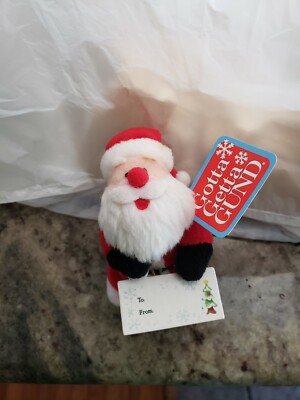 Gund Christmas Gift Tag Plush Ornament Santa Claus Seasons Greetings | eBay