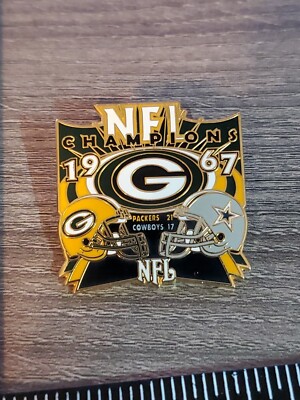 NFL GREEN BAY PACKERS PIN BADGE Football 1967 Champions Ys | eBay